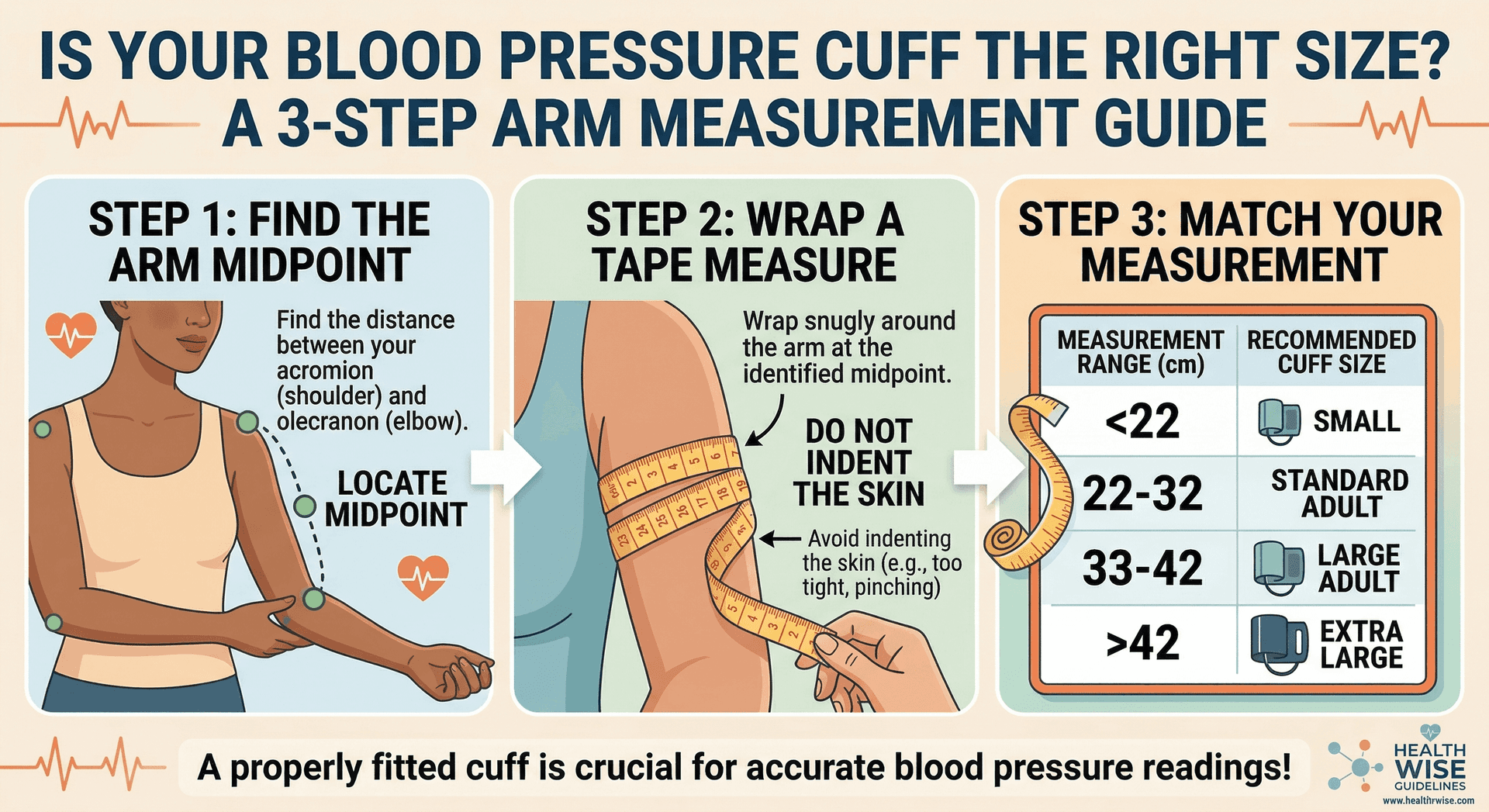 Blood Pressure Monitor Cuff Sizes: How to Choose the Right Size for ...