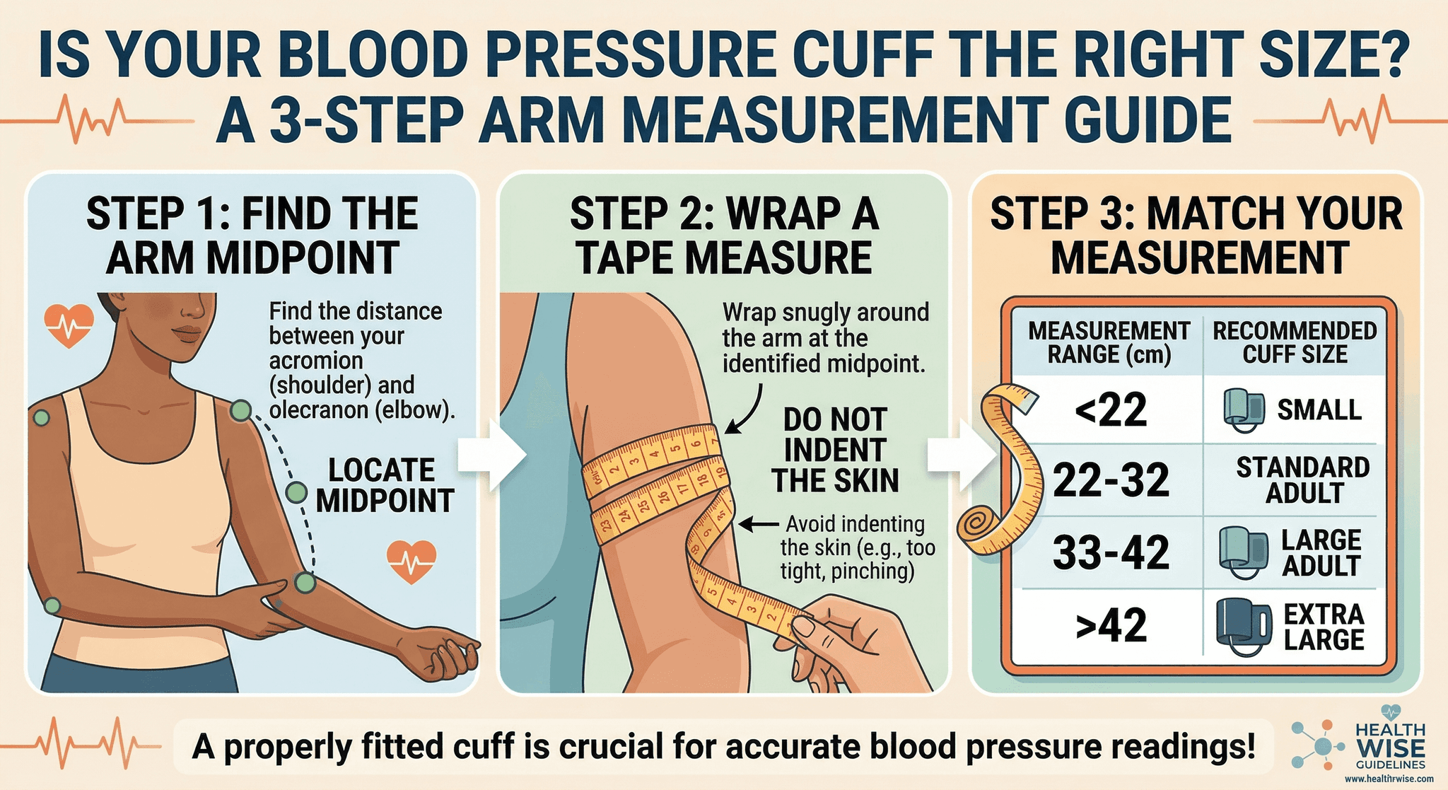 Blood Pressure Monitor Cuff Sizes: How to Choose the Right Size for ...